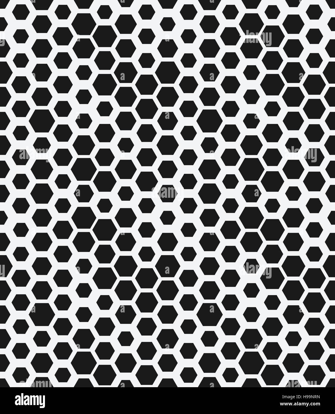 hexagon monochrome seamless geometrical pattern - vector illustration ...