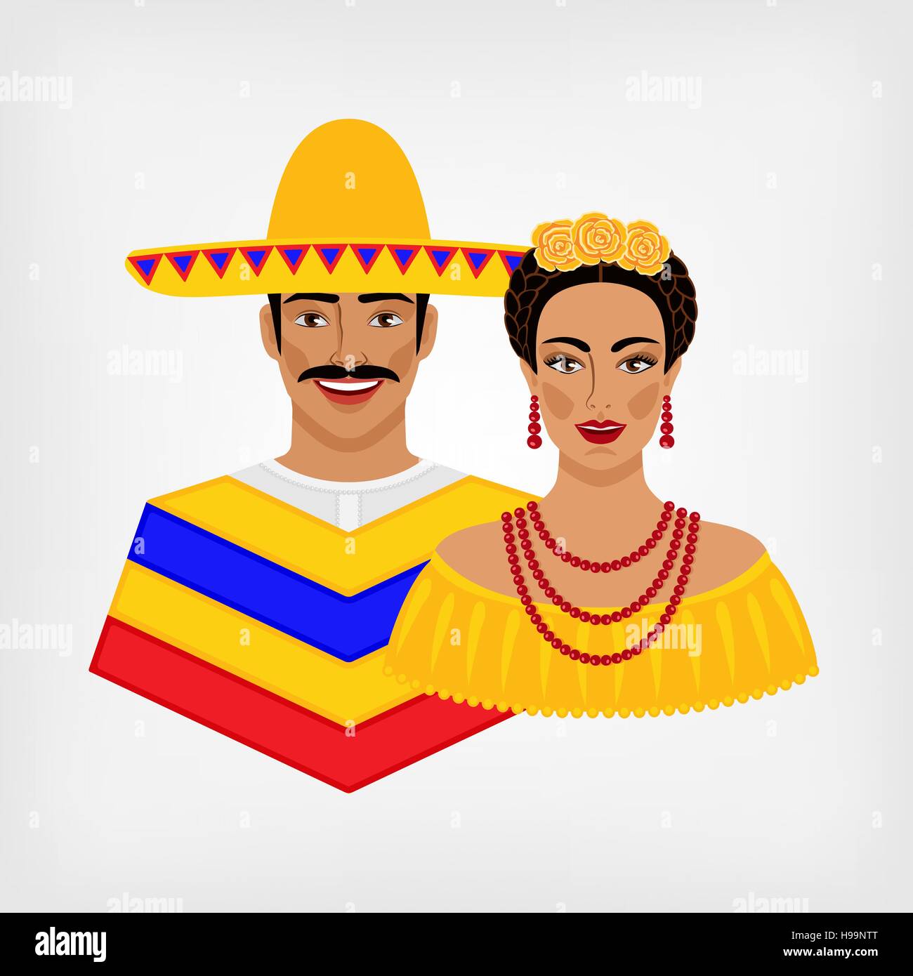 Family latin america portrait Stock Vector Images - Alamy
