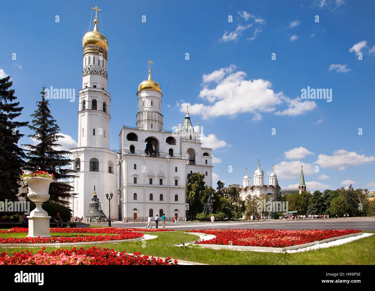 View of the Ivan the Great bell tower at territory of the Moscow ...