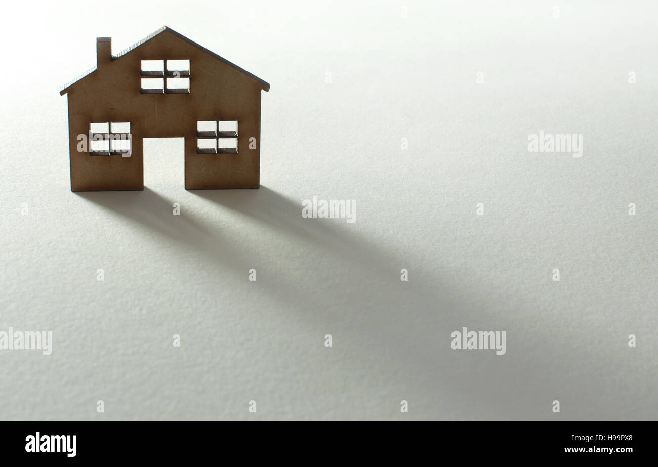 Small house shape with copy space Stock Photo - Alamy