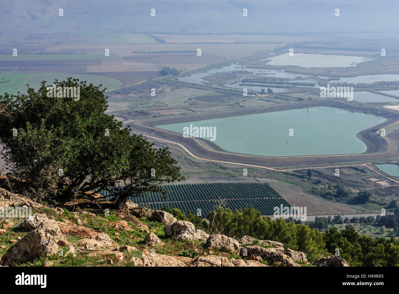 View of the Hula valley, in northern Israel Stock Photo - Alamy