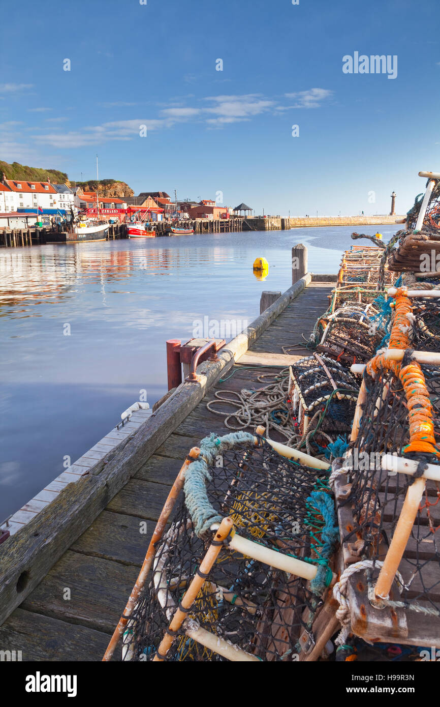 Boats in the harbor at Whitby in England Stock Photo - Alamy