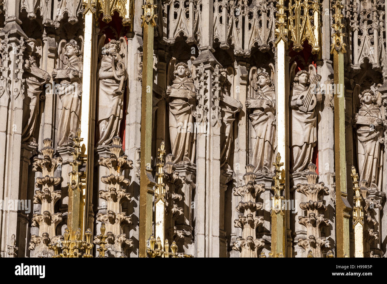 Detail of the choir screen in York Minster cathedral. One of the finest ...