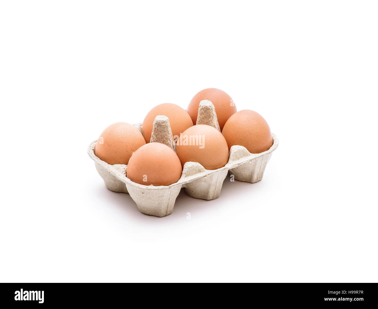 Organic Six Egg Pack Isolated on White Stock Photo - Alamy