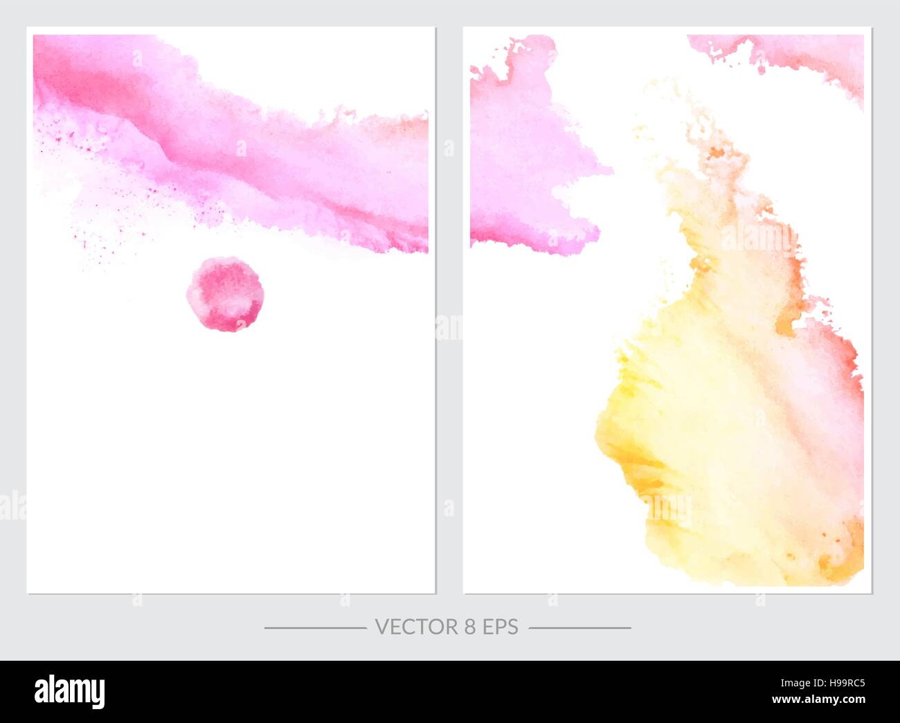 Set of hand drawn watercolor mandala pattern. Beautiful gentle ...