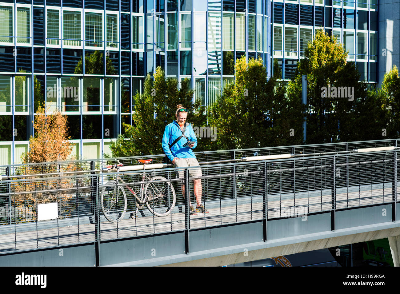 Leaning resting bicycle relaxation transportation hi-res stock ...