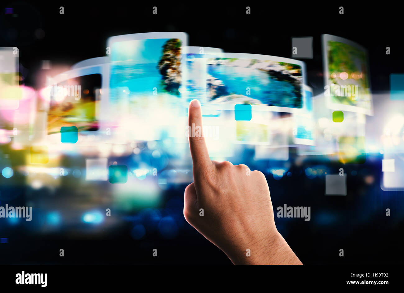 Streaming screen technology Stock Photo - Alamy