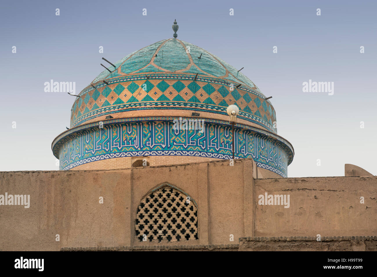 Colorful tiled dome in Yazd mosque ,Iran Stock Photo - Alamy
