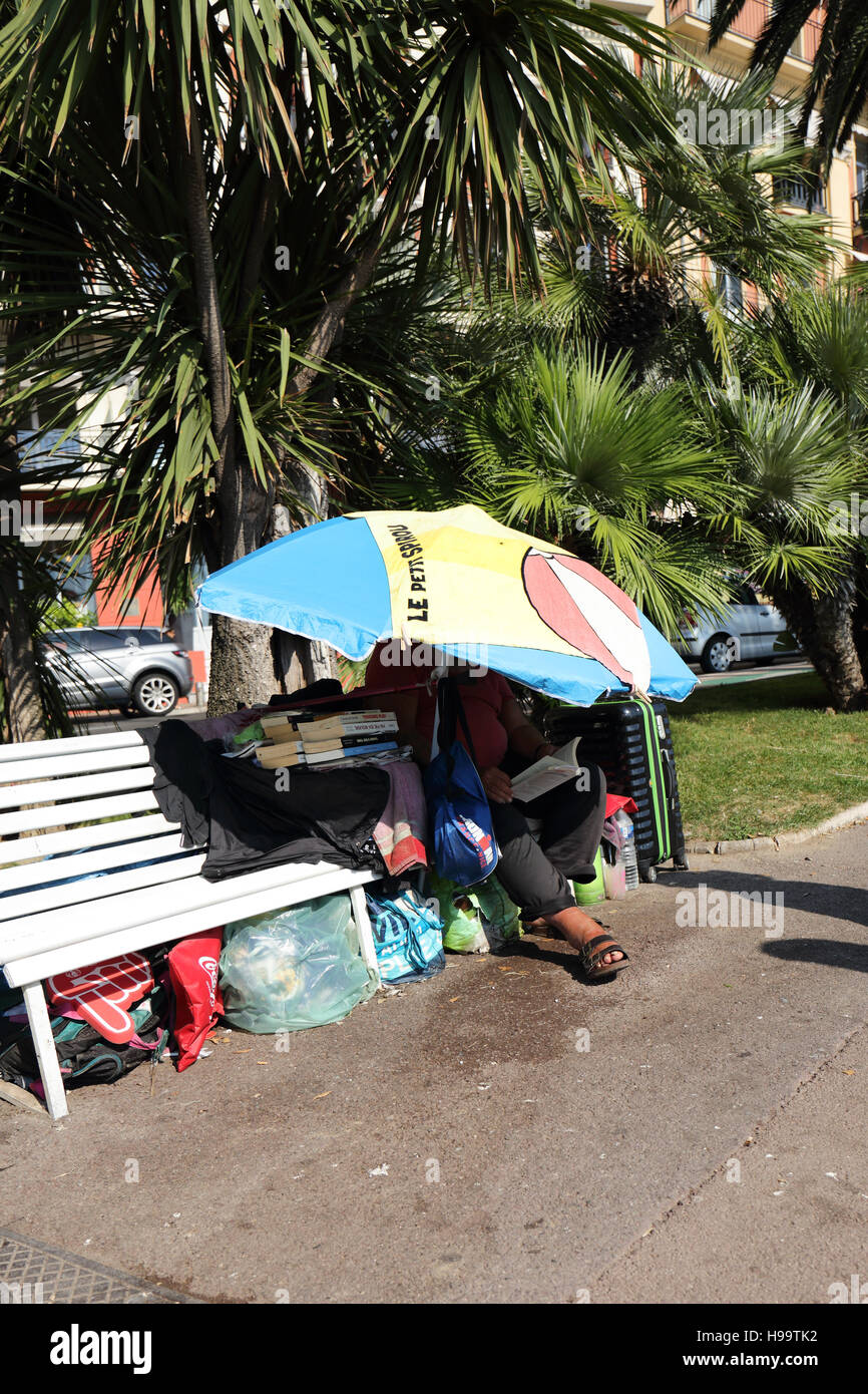 Homeless man in Nice, South of France Stock Photo - Alamy