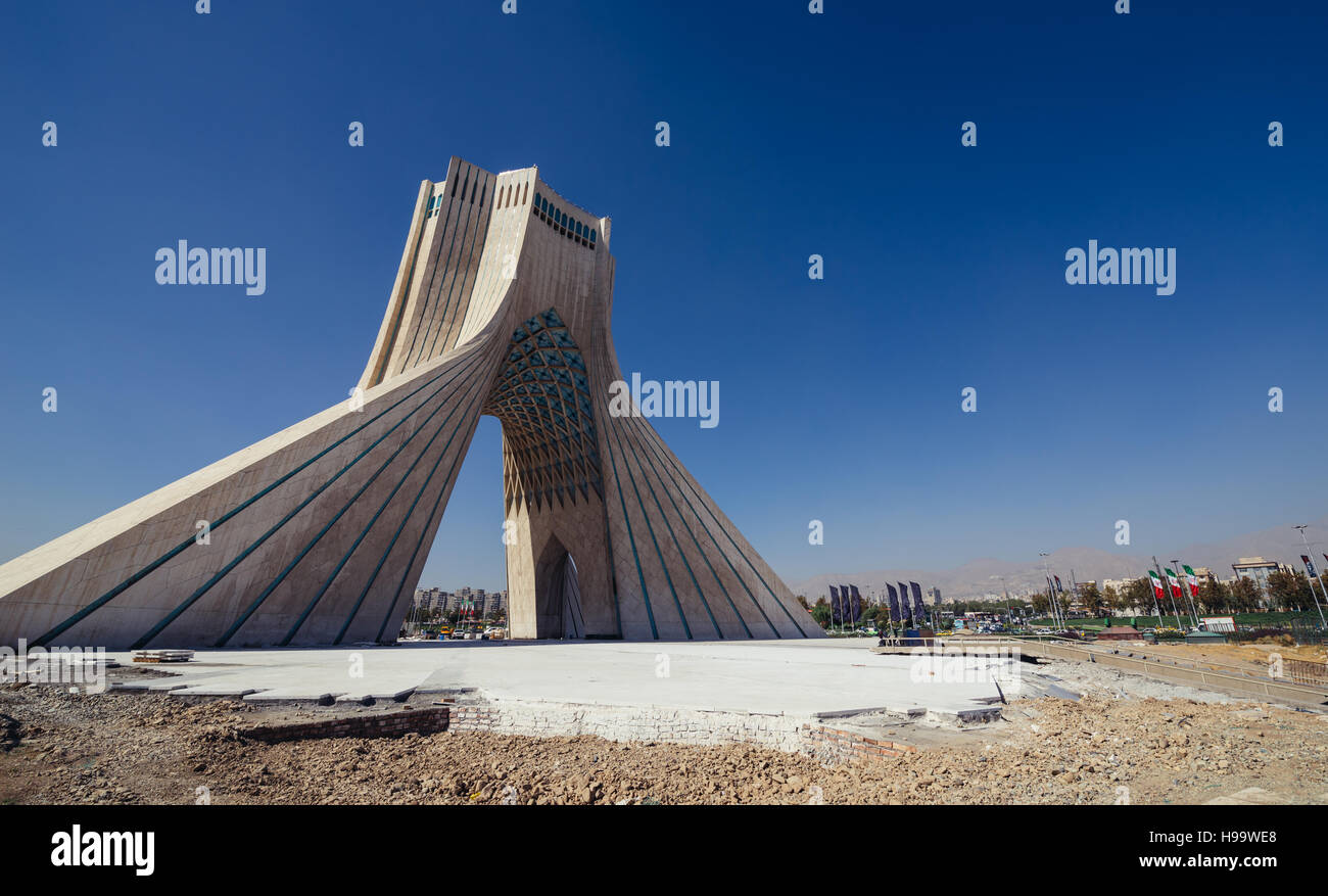 Azadi Tower, formerly known as the Shahyad Tower, located at Azadi ...