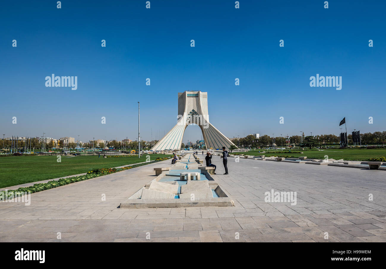 Azadi Tower, formerly known as the Shahyad Tower, located at Azadi ...