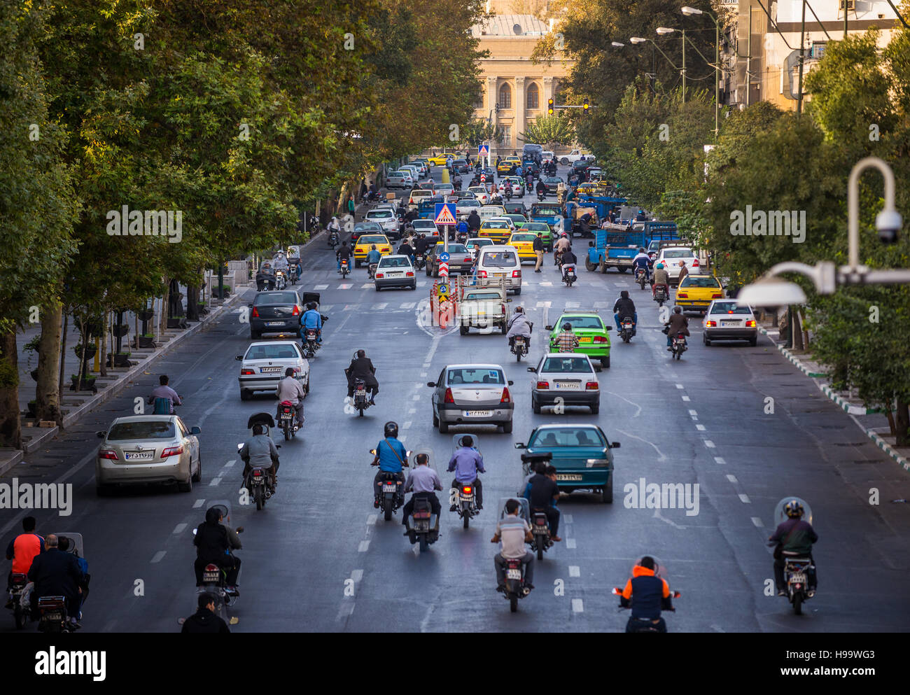 Traffic at Khayyam street in Tehran city, Iran Stock Photo: 126222099 ...