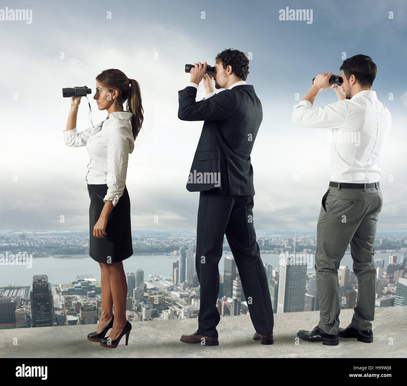 Business people looking to the future Stock Photo - Alamy