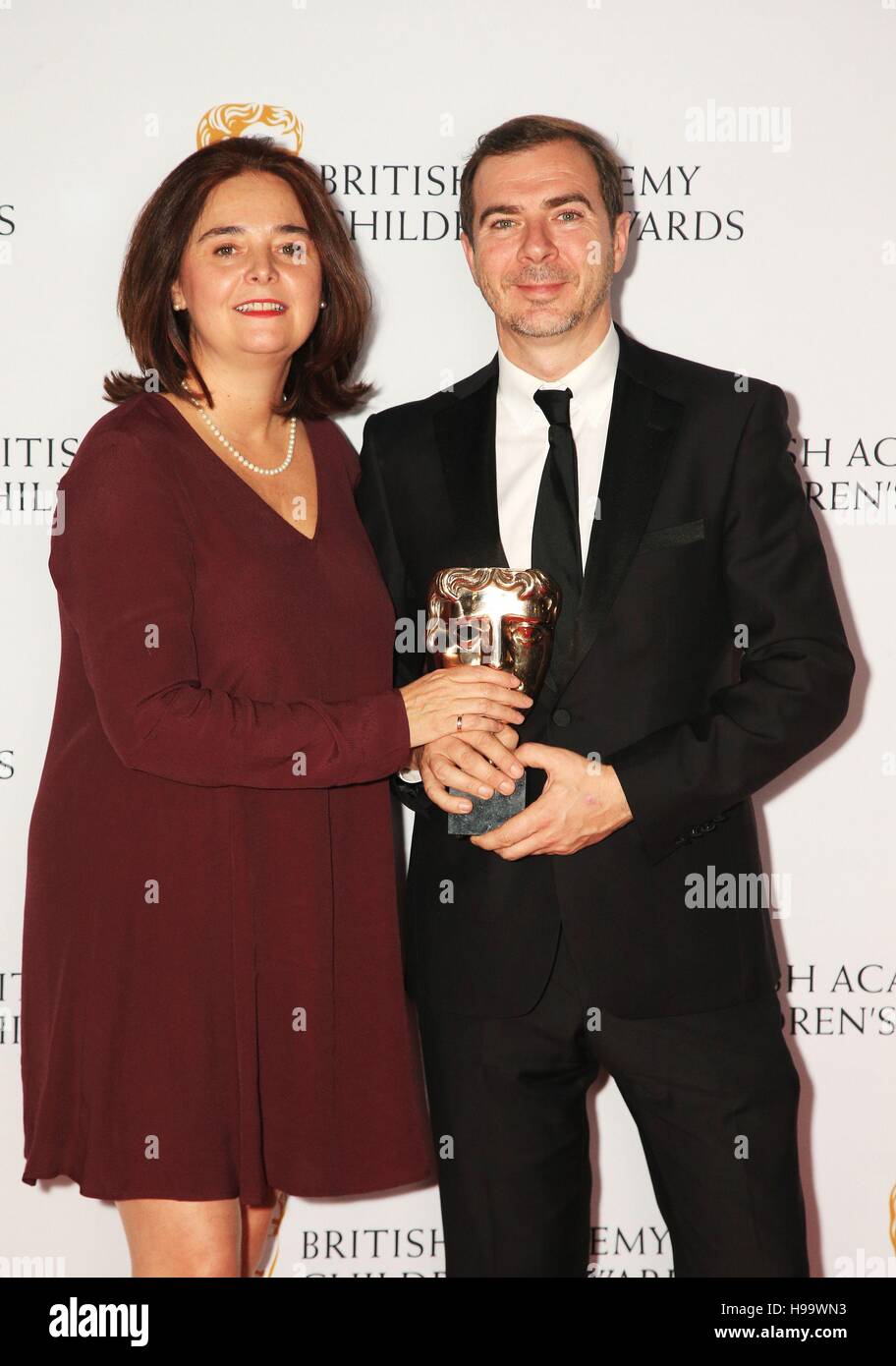 Patricia Hidalgo and Ian McDonough, winners of the Best International award for We Bare Bears at ...
