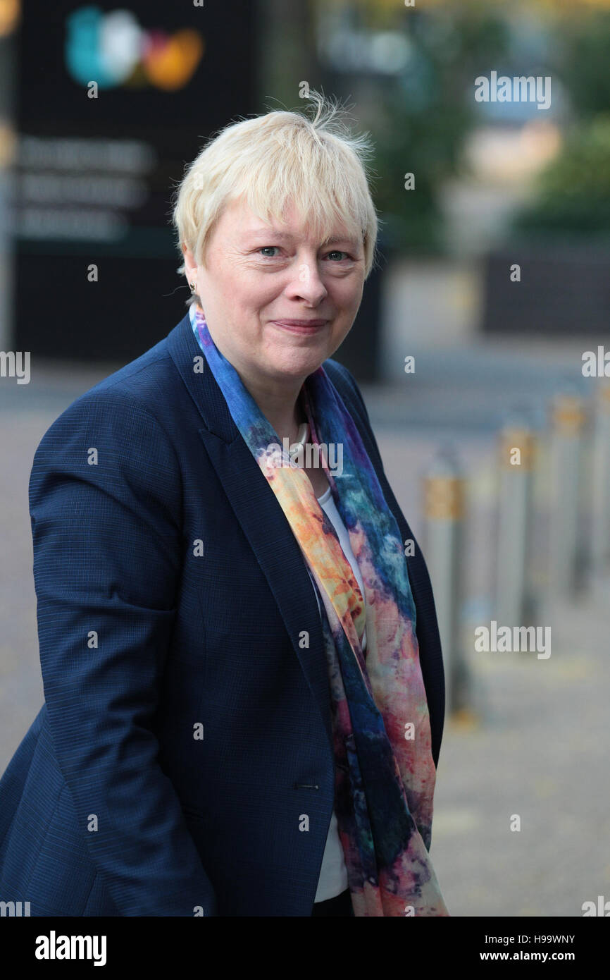 Angela Eagle MP seen arriving for the ITV Peston On Sunday Show at the ...