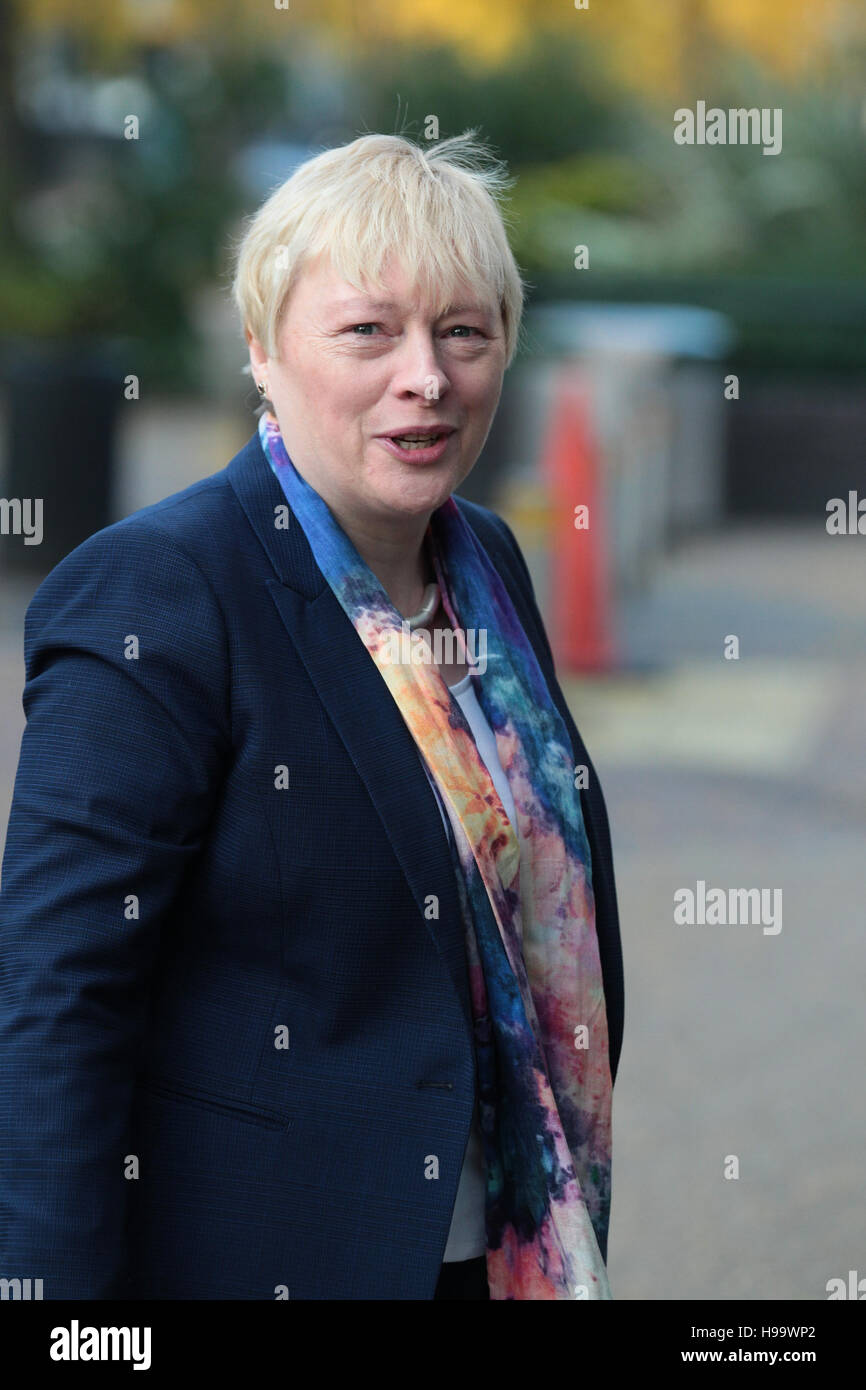 Angela Eagle MP seen arriving for the ITV Peston On Sunday Show at the ...