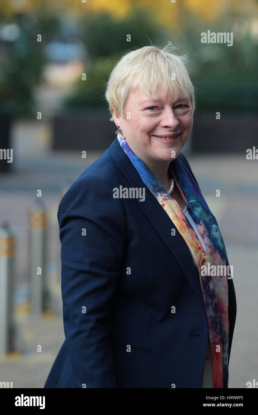 Angela Eagle MP seen arriving for the ITV Peston On Sunday Show at the ...