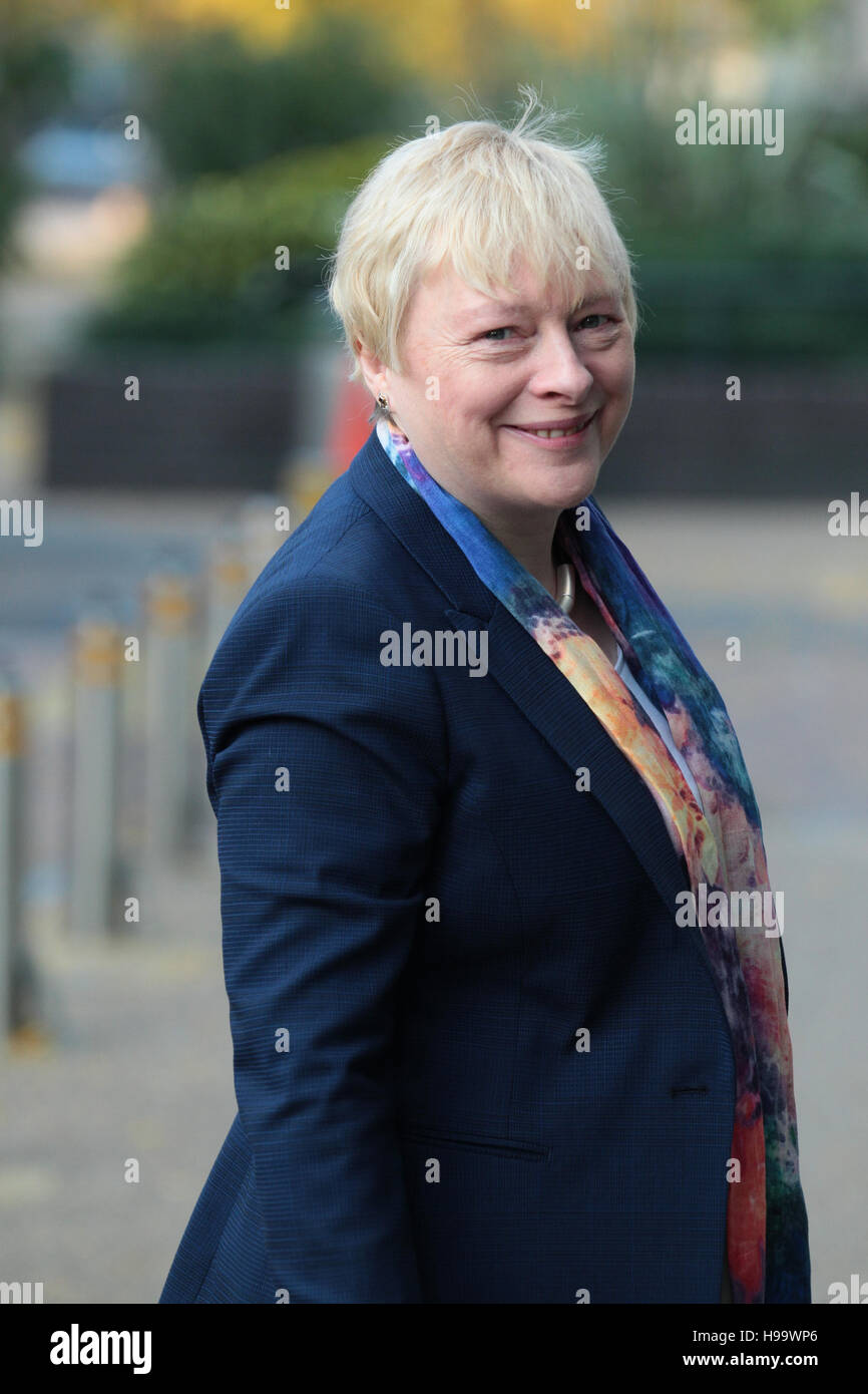 Angela Eagle MP seen arriving for the ITV Peston On Sunday Show at the ...
