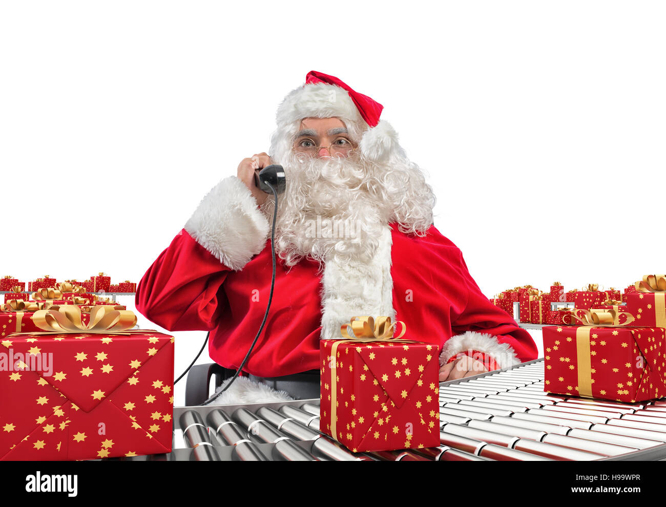 Santa Claus Telephone Christmas Box High Resolution Stock Photography ...