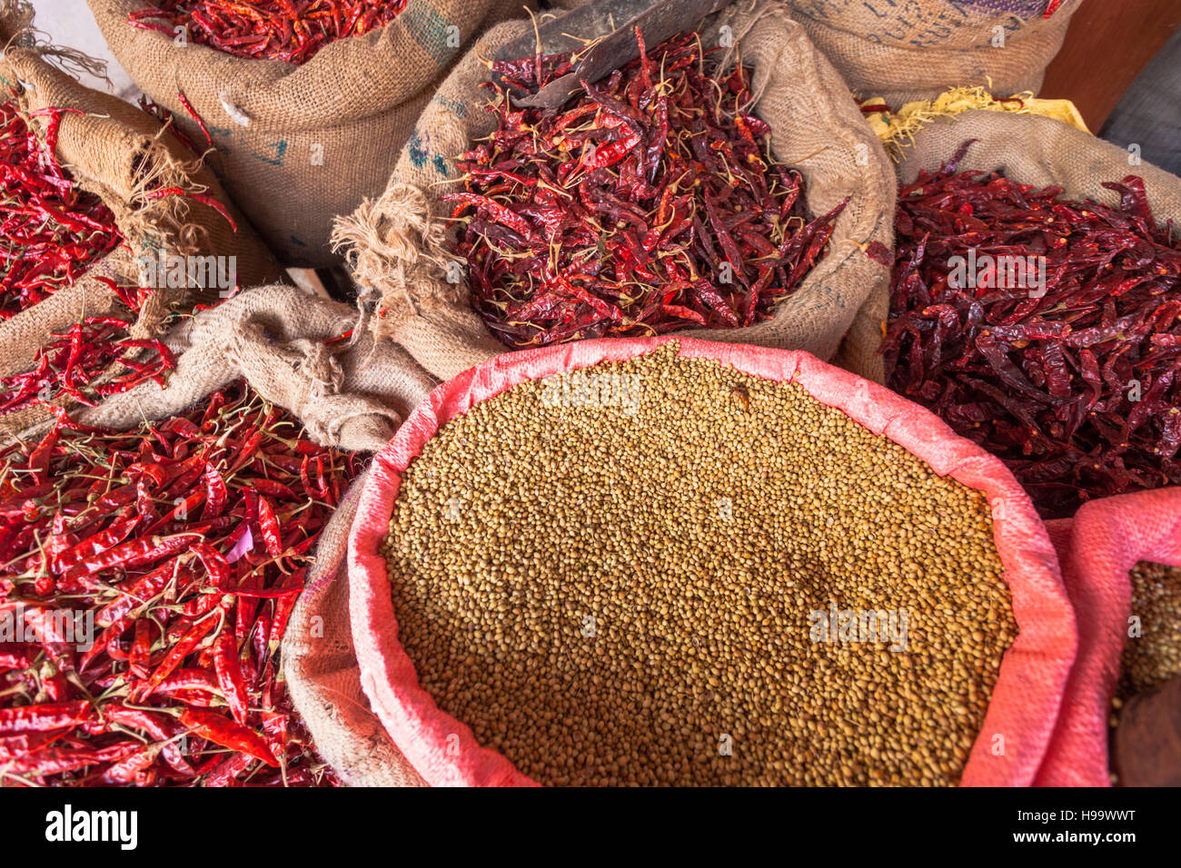 Sack of chillies hi-res stock photography and images - Alamy