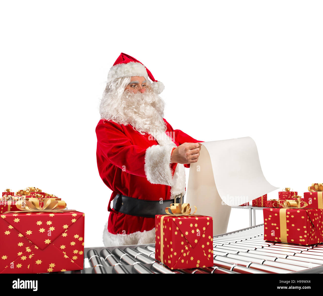 3D Rendering santa claus factory Stock Photo - Alamy