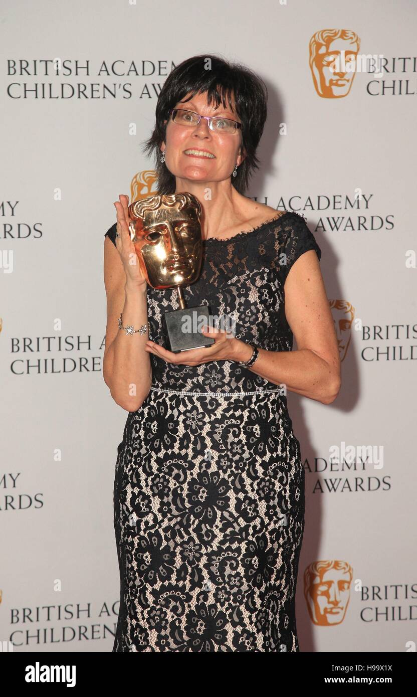 Kay Benbow wins the award for Best Channel on behalf of Cbeebies during ...