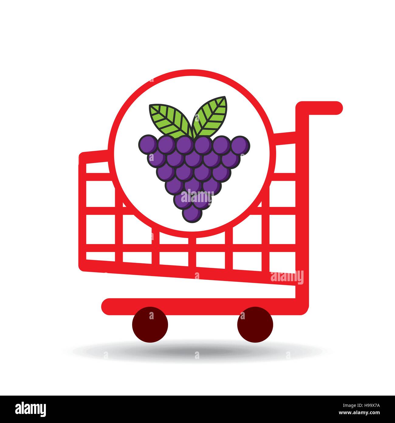 grape cart shopping graphic vector illustration eps 10 Stock Vector ...