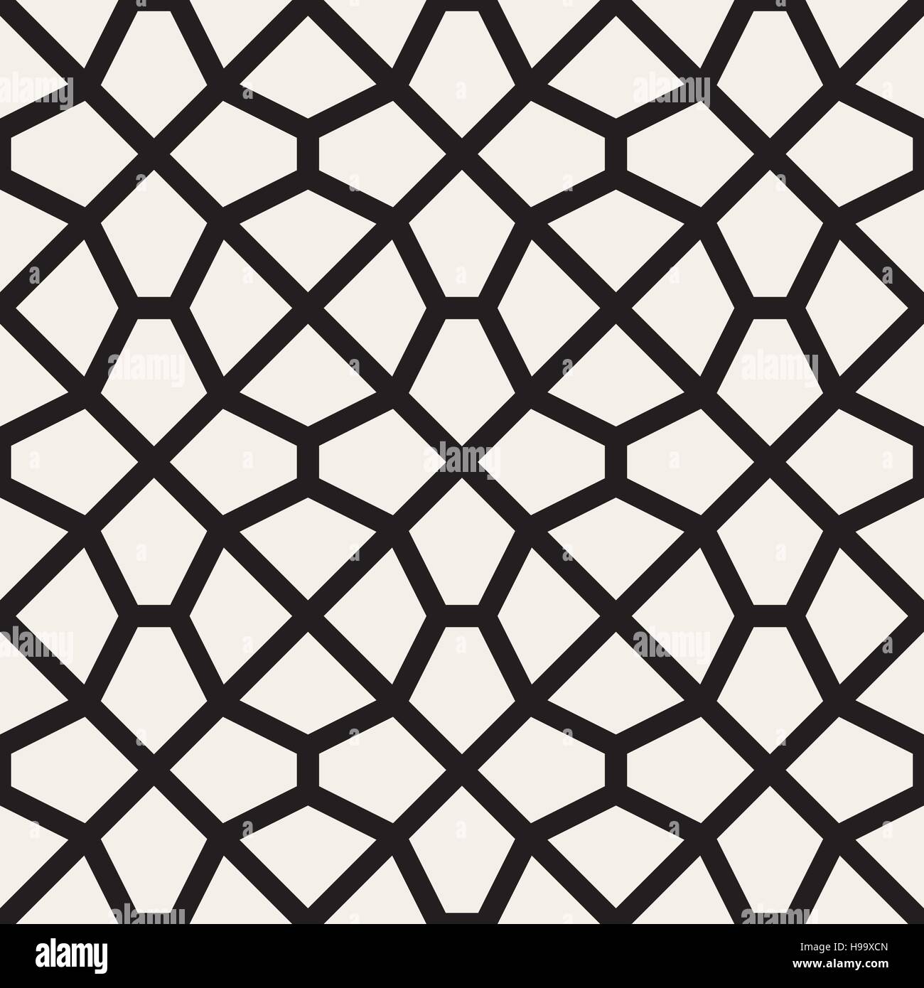 Vector Seamless Mosaic Lattice Pattern Stock Vector Image And Art Alamy