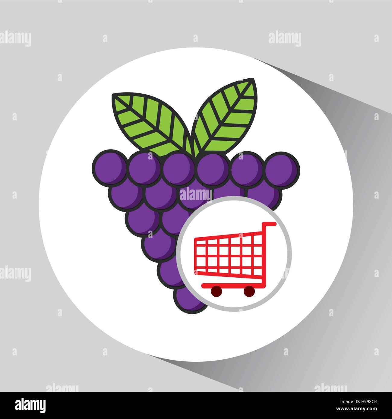 grape cart shopping graphic vector illustration eps 10 Stock Vector ...