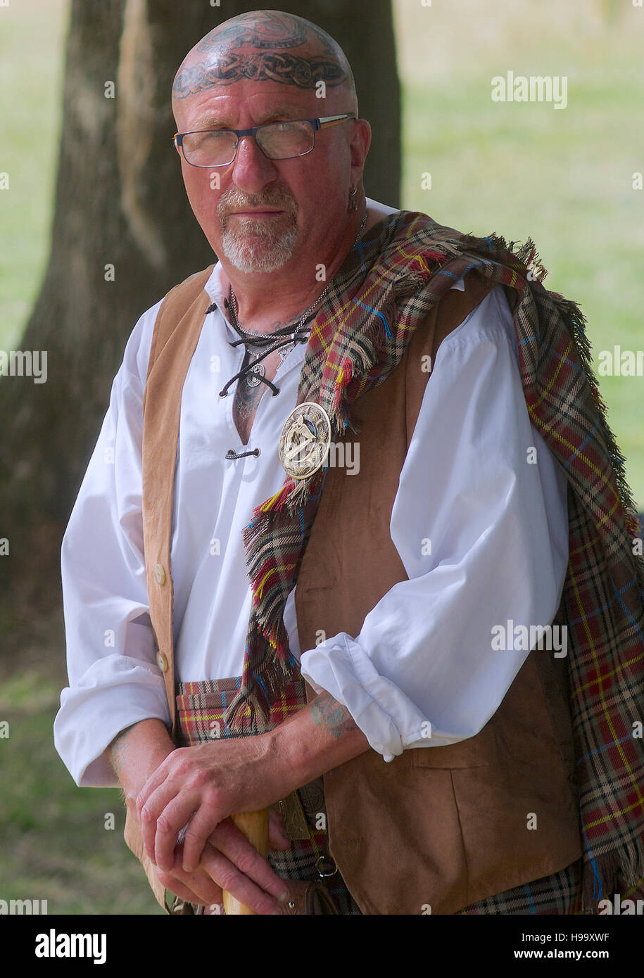 Breton man in Celtic dress Stock Photo - Alamy