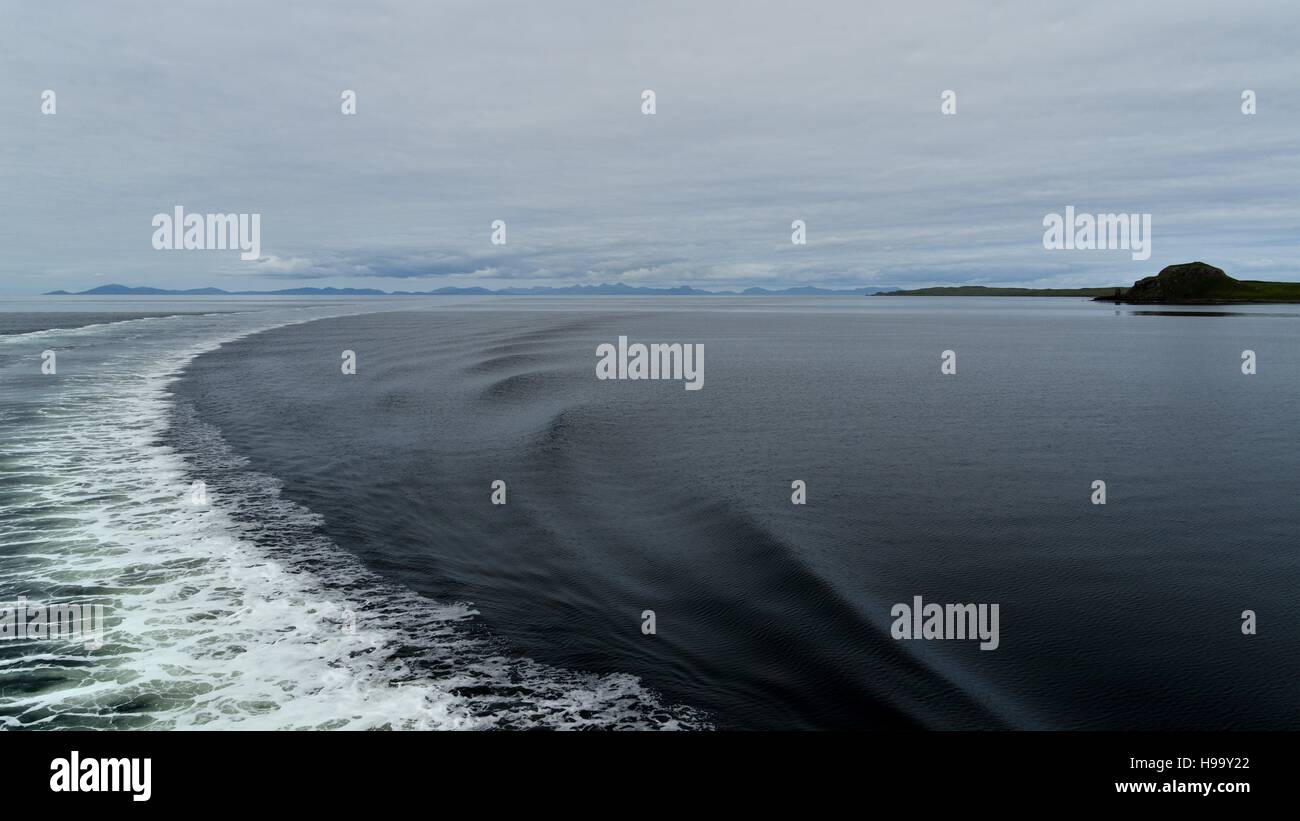 View of Harris & North Uist from across the Minch Stock Photo - Alamy