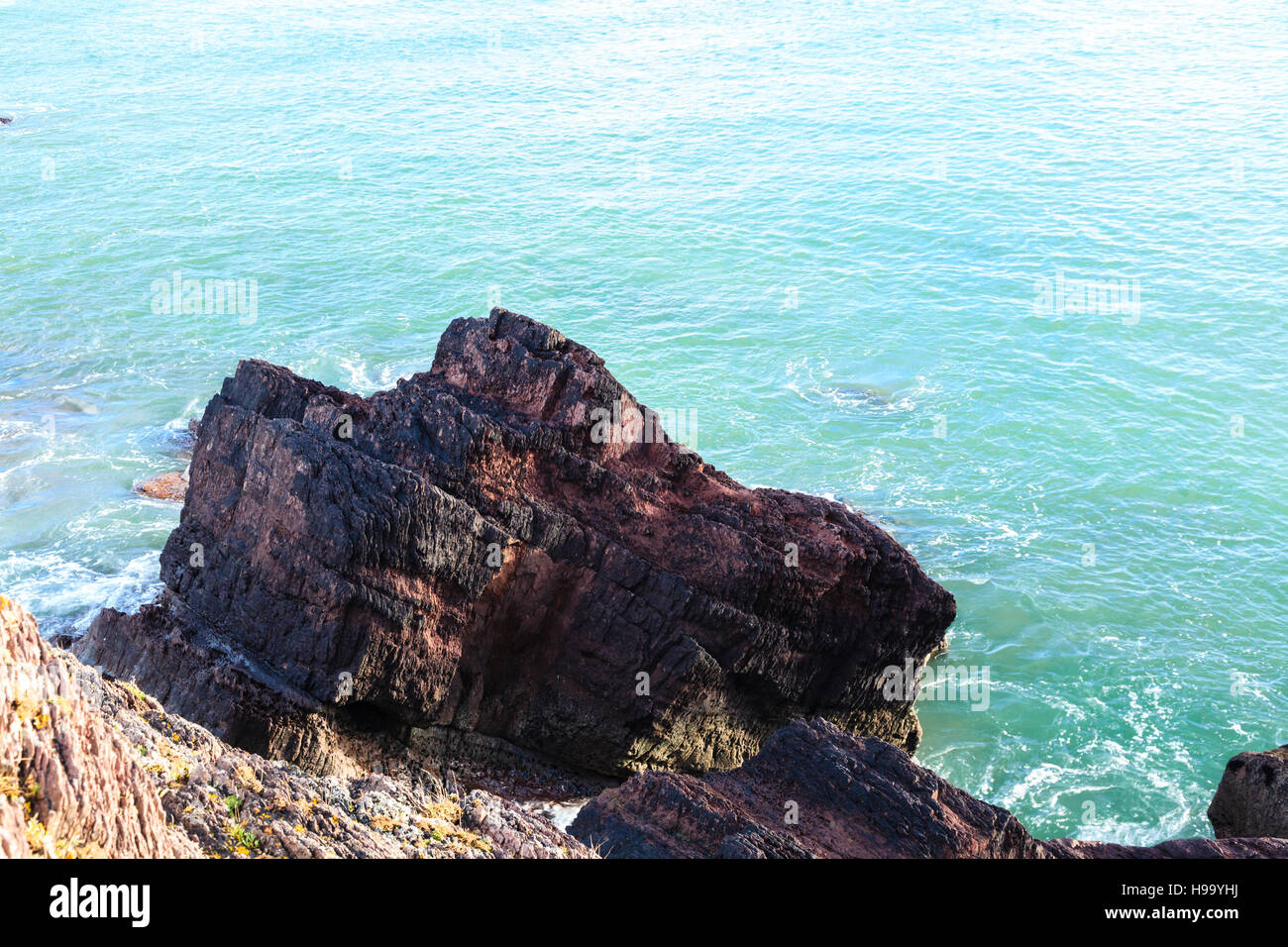 Irish atlantic coast. Breaking wave in the sea, Ireland Europe Stock ...