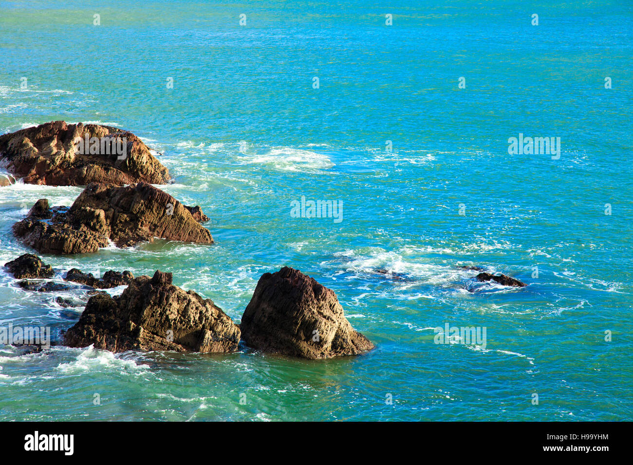 Irish atlantic coast. Breaking wave in the sea, Ireland Europe Stock ...