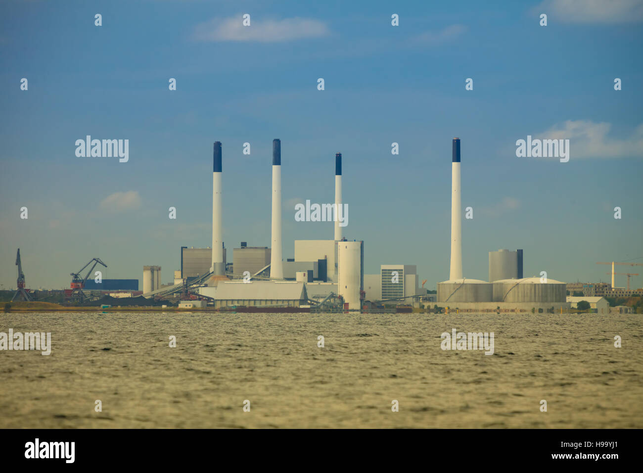 Power generator plant for renewable energy production, coast baltic sea ...