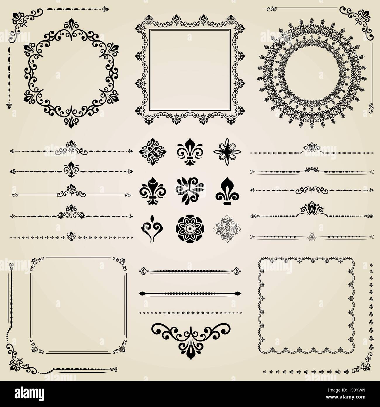 Vintage greeting card baroque Stock Vector Images - Alamy