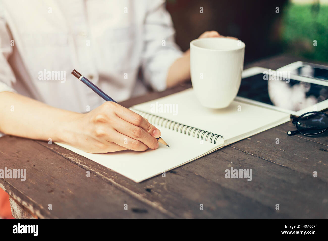 Pen notebook laptop pencil hi-res stock photography and images - Alamy
