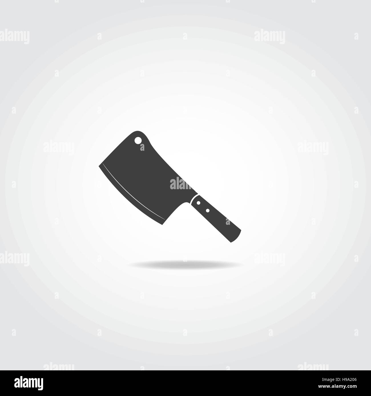 Restaurant sharp knife icon. Two black butcher knife Stock Vector Image ...