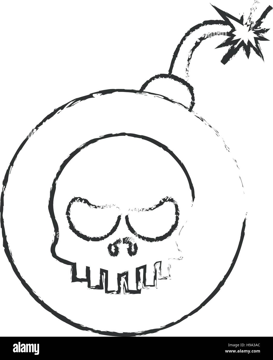 Skull and bomb Stock Vector Images - Alamy
