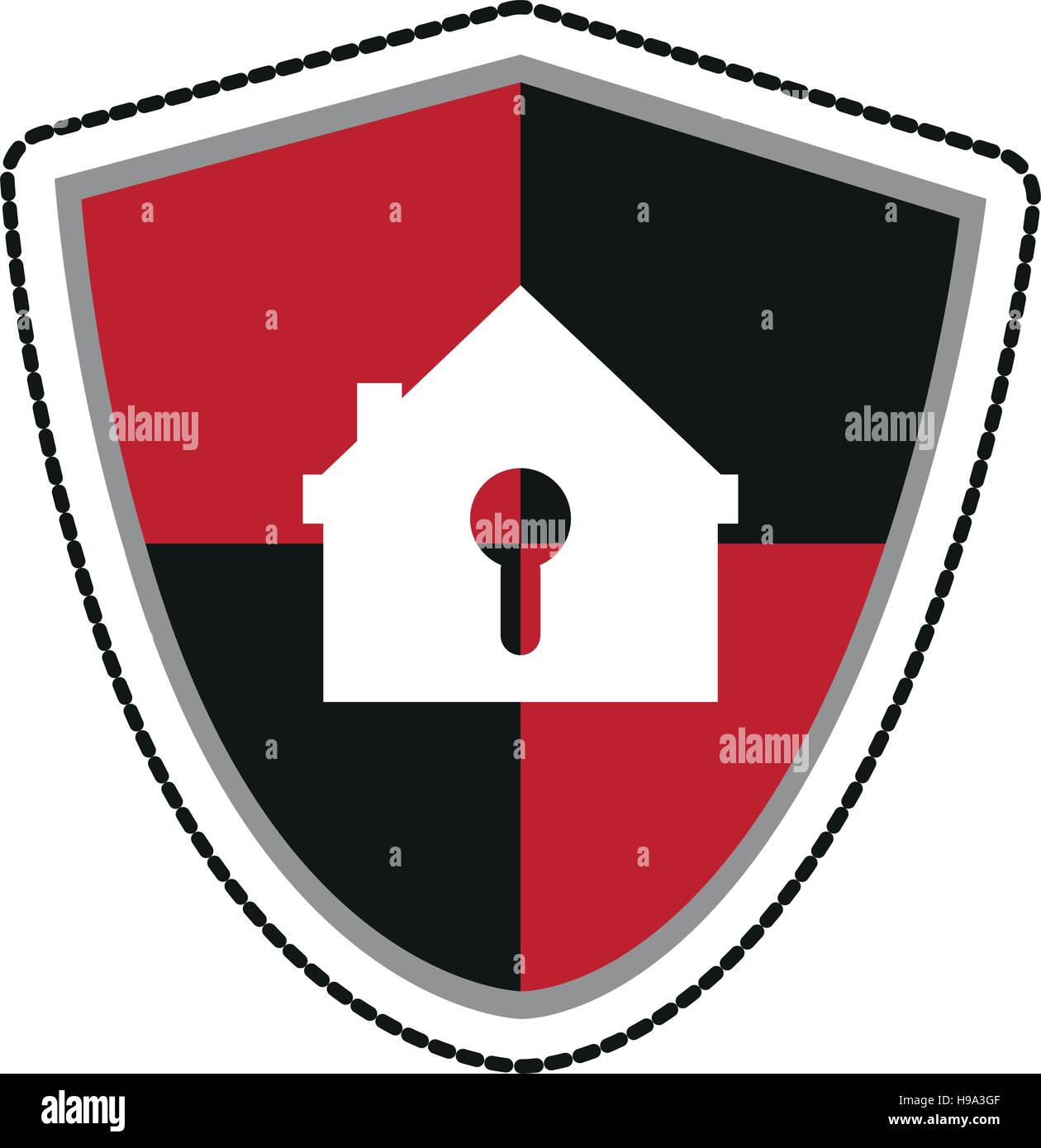 Isolated house and shield design Stock Vector Image & Art - Alamy