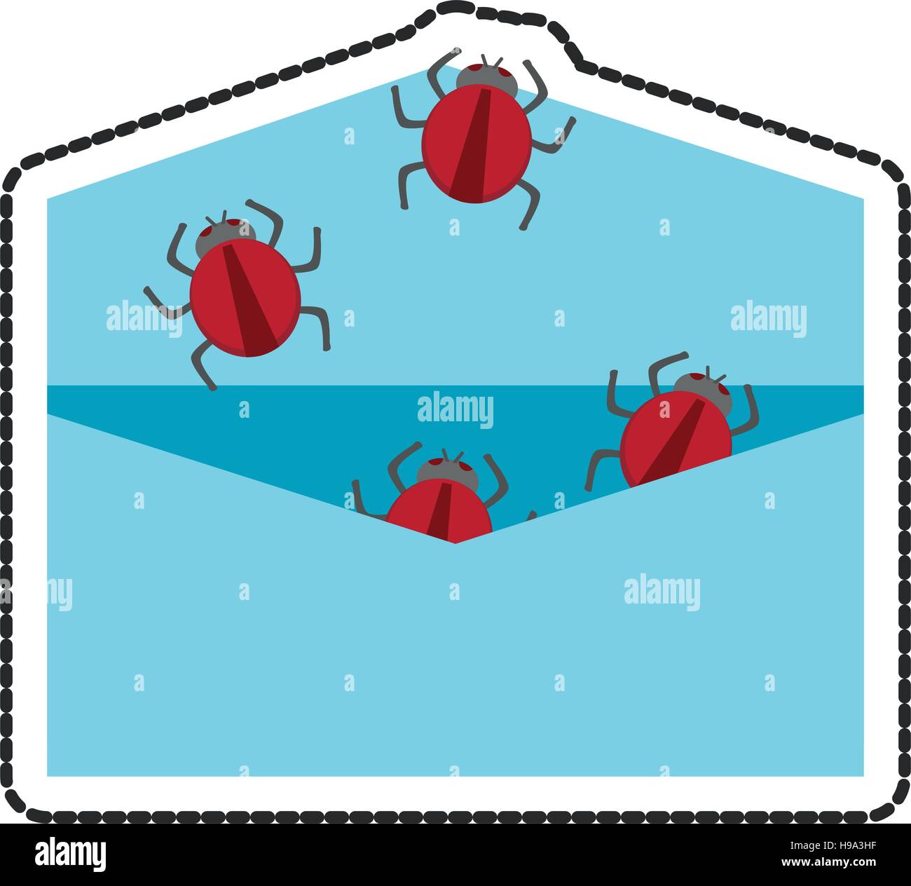 Isolated bug and envelope design Stock Vector Image & Art - Alamy