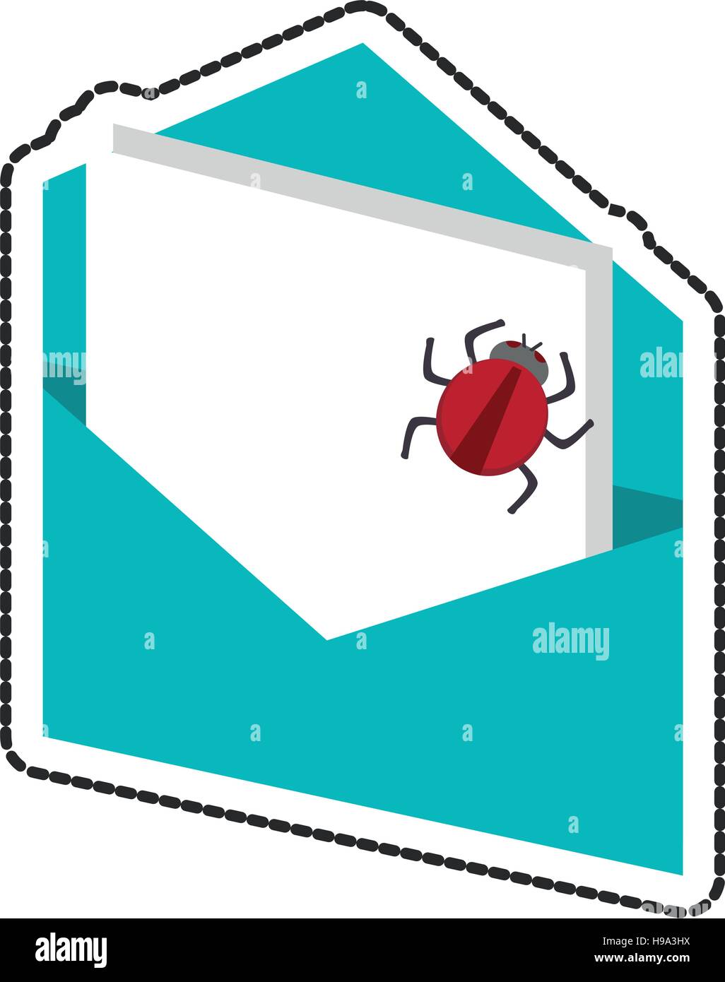 Isolated bug and envelope design Stock Vector Image & Art - Alamy