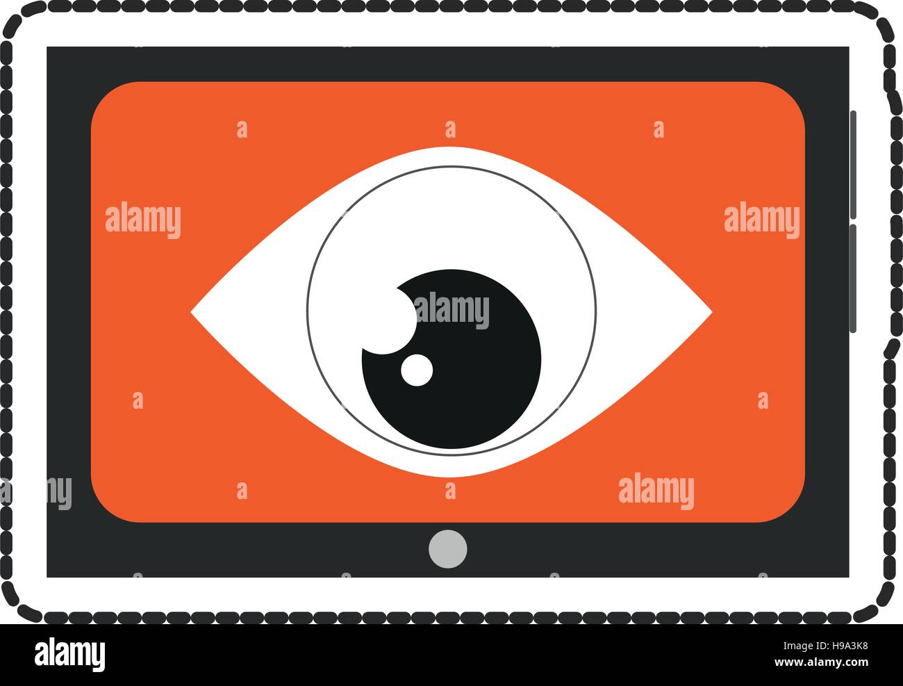 Tablet eye warning danger hi-res stock photography and images - Alamy