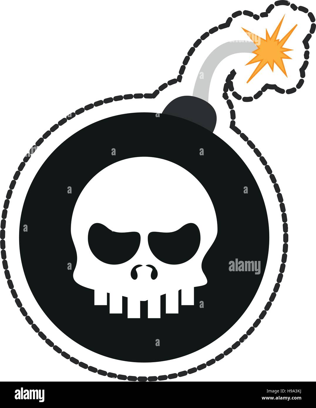 Isolated skull and bomb design Stock Vector Image & Art - Alamy