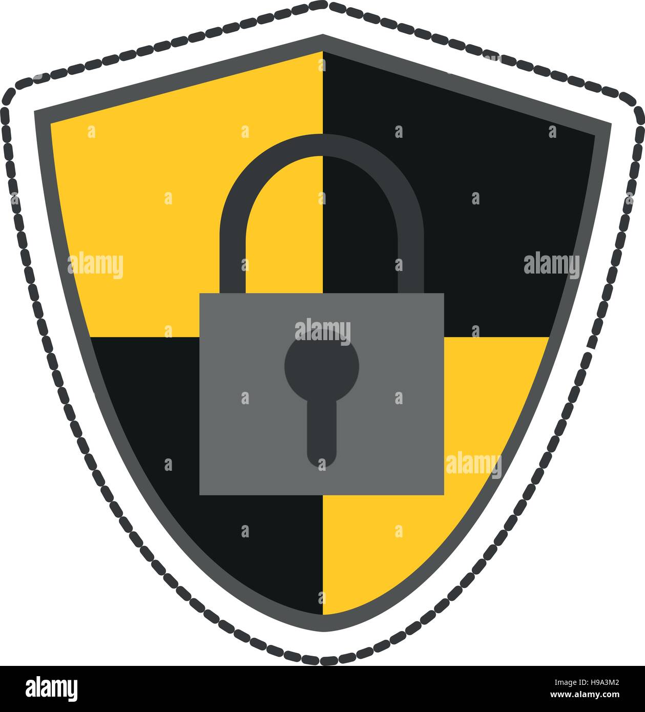 Isolated padlock and shield design Stock Vector Image & Art - Alamy