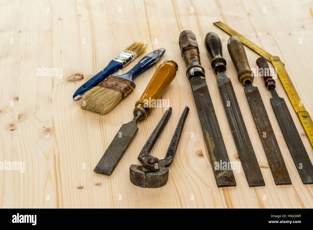 Vintage industrial tools hi-res stock photography and images - Alamy