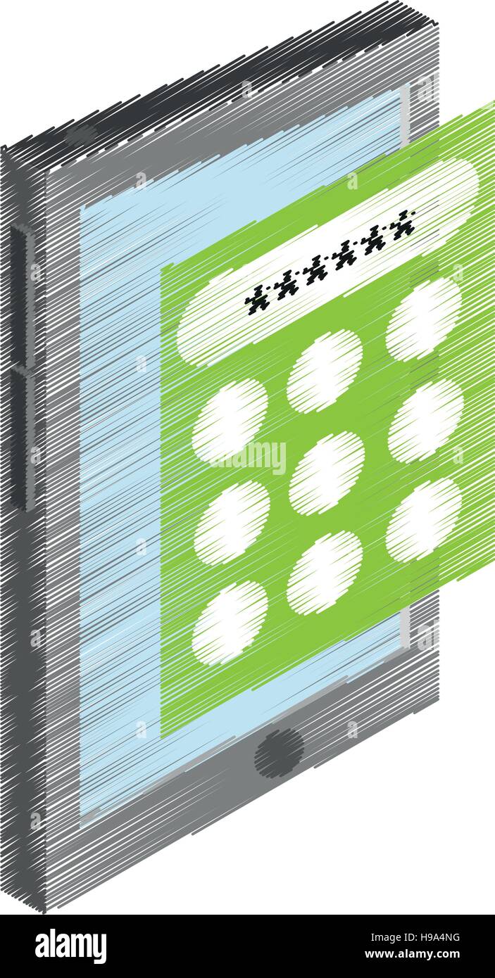 Isolated password and tablet design Stock Vector Image & Art - Alamy