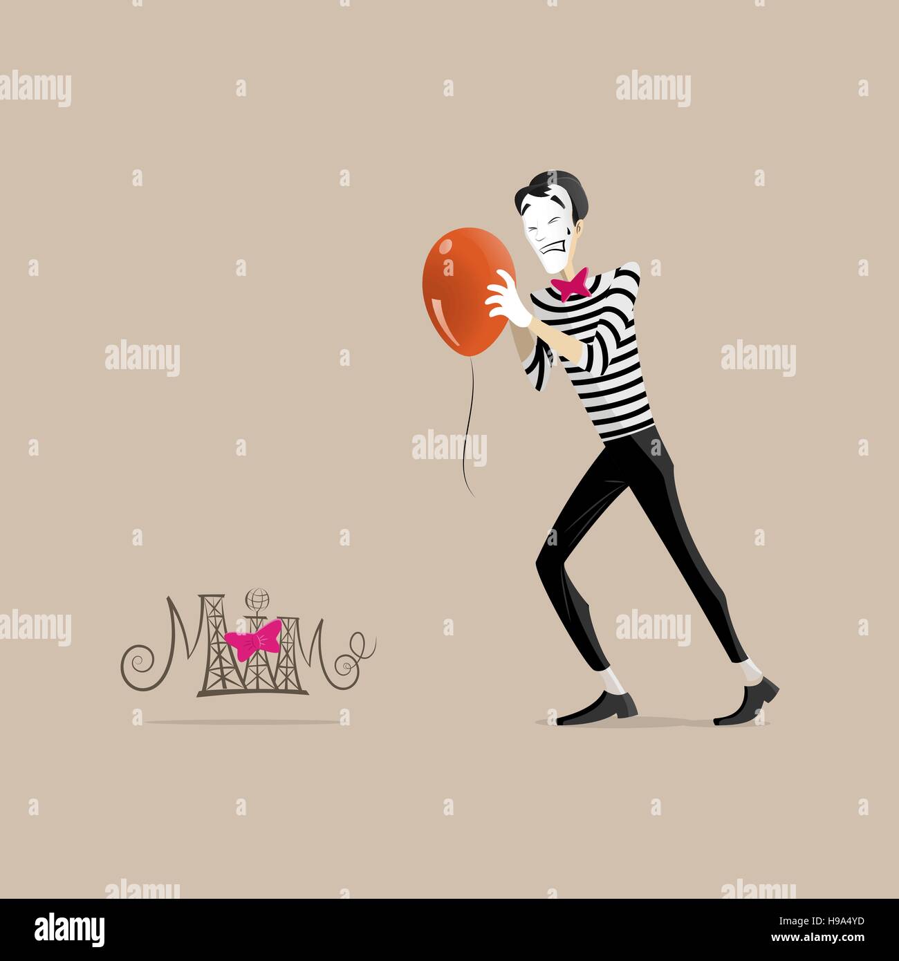 Beret actor pantomime cartoon hi-res stock photography and images - Alamy