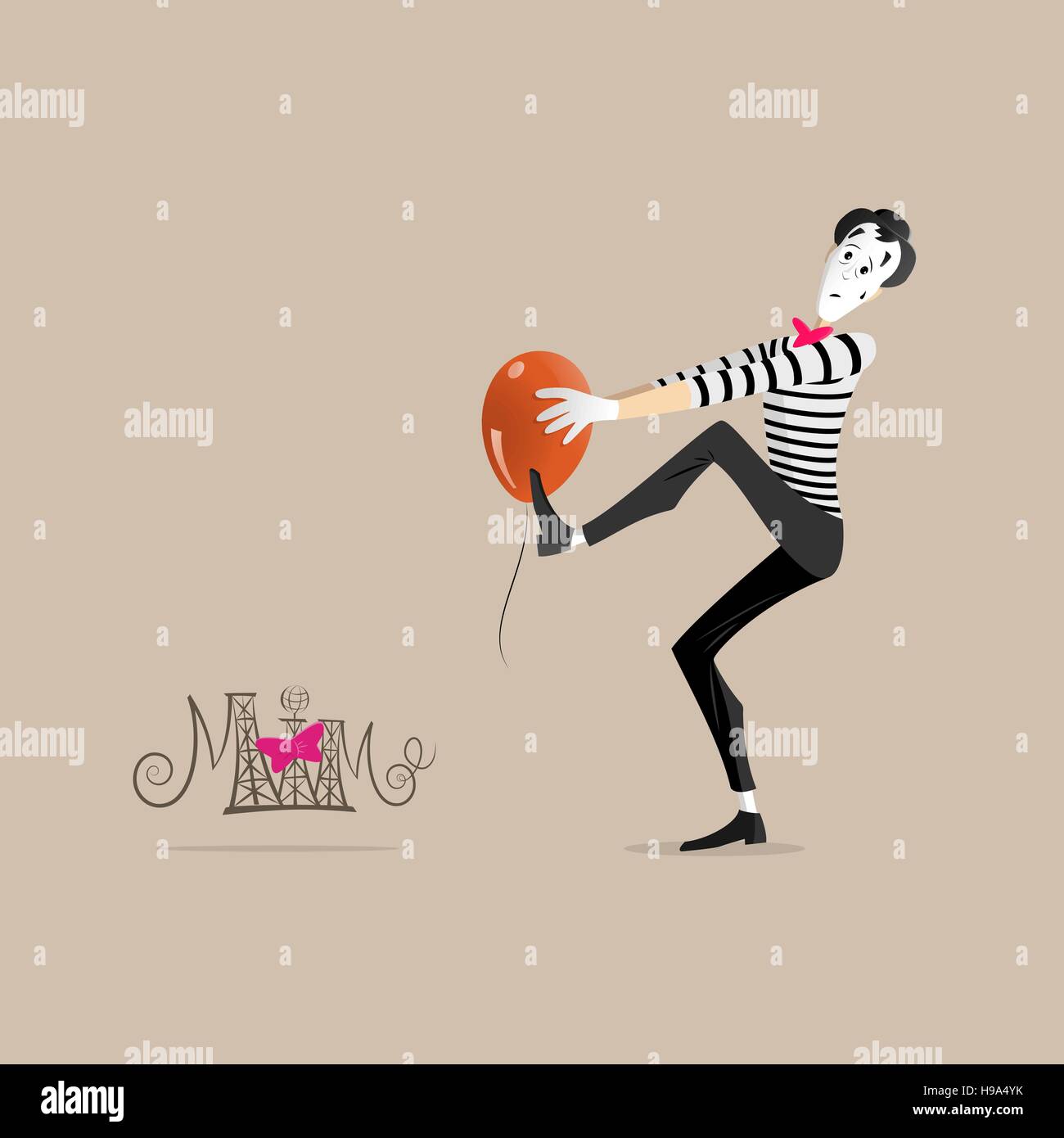 Beret actor pantomime cartoon hi-res stock photography and images - Alamy