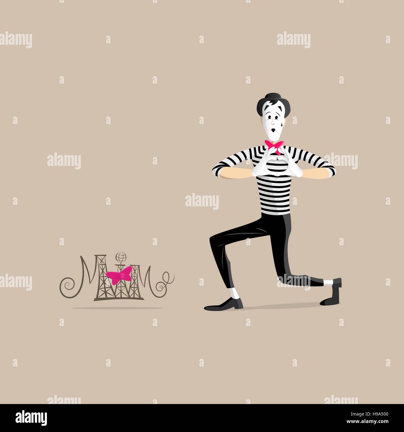 Beret actor pantomime cartoon hi-res stock photography and images - Alamy