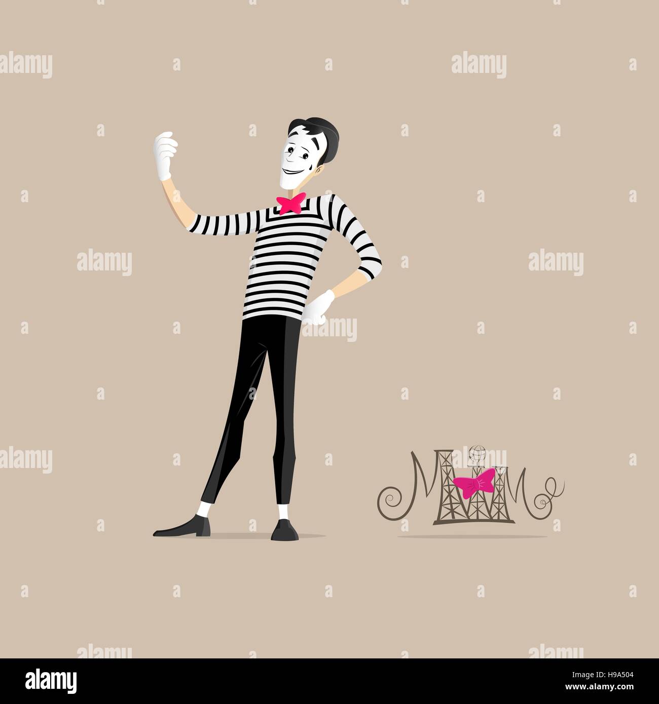 Beret Actor Pantomime Cartoon High Resolution Stock Photography and ...